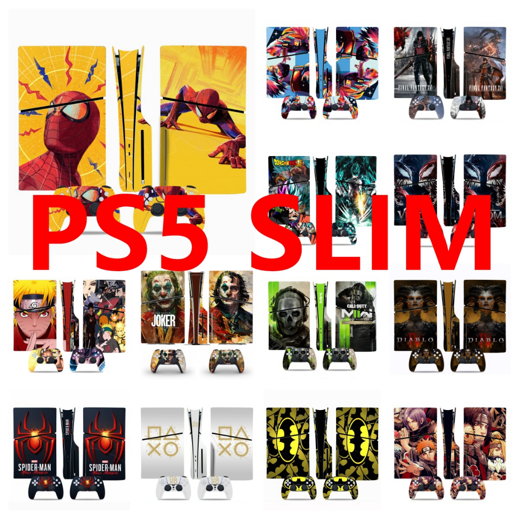 50-Colors Skin Sticker Compatible with Sony Playstation 5 Slim Disc ...