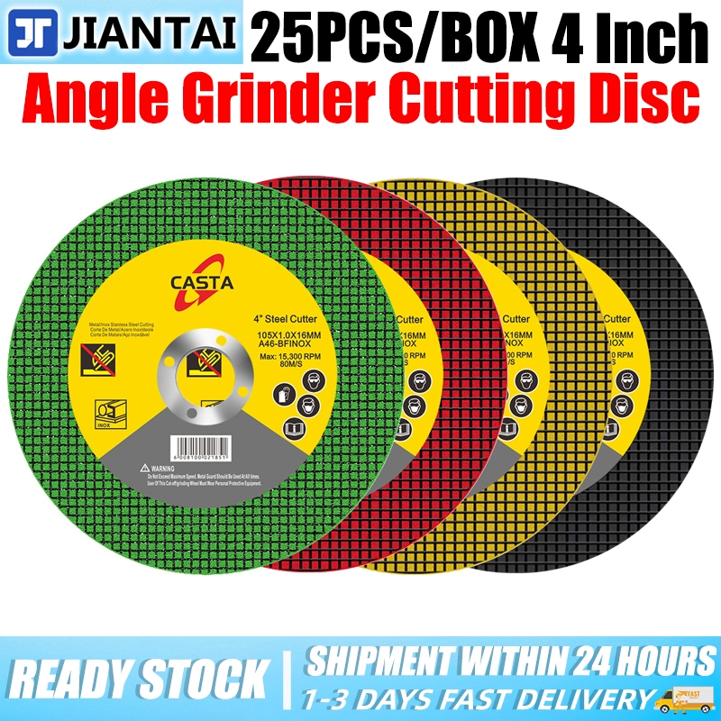 25Pcs Cutting Wheel 4 Inch/105x16mm Cut-Off Metal Steel Cutting Disc ...