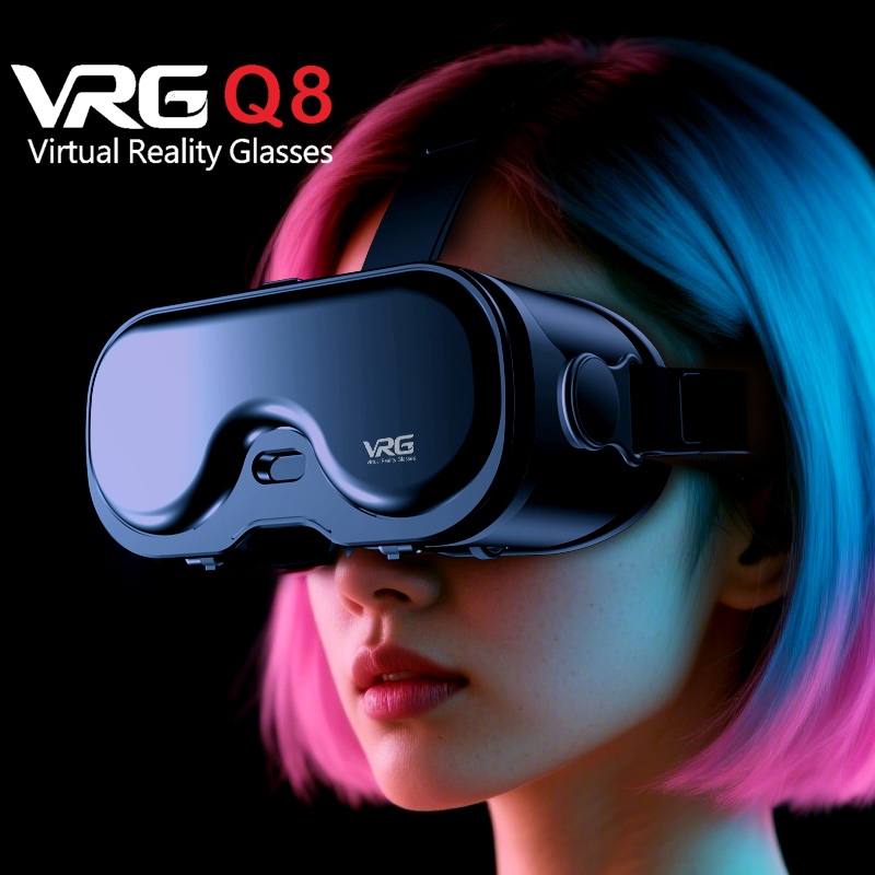 Original VRG Q8 Blue Lens VR Virtual Reality 3D Glasses Box VR Google ...
