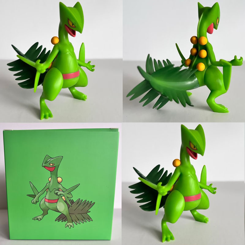 9cm Pokemon Sceptile Ace Lizard King Gk Desk Toy - Anime Themed ...