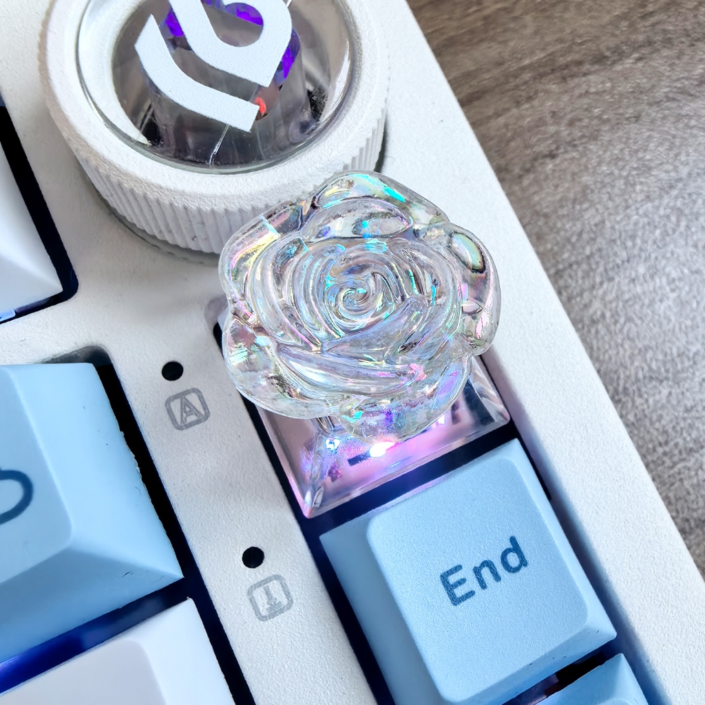 Transparent Transparent Rose Keycap Mechanical Keyboard ESC Button ...