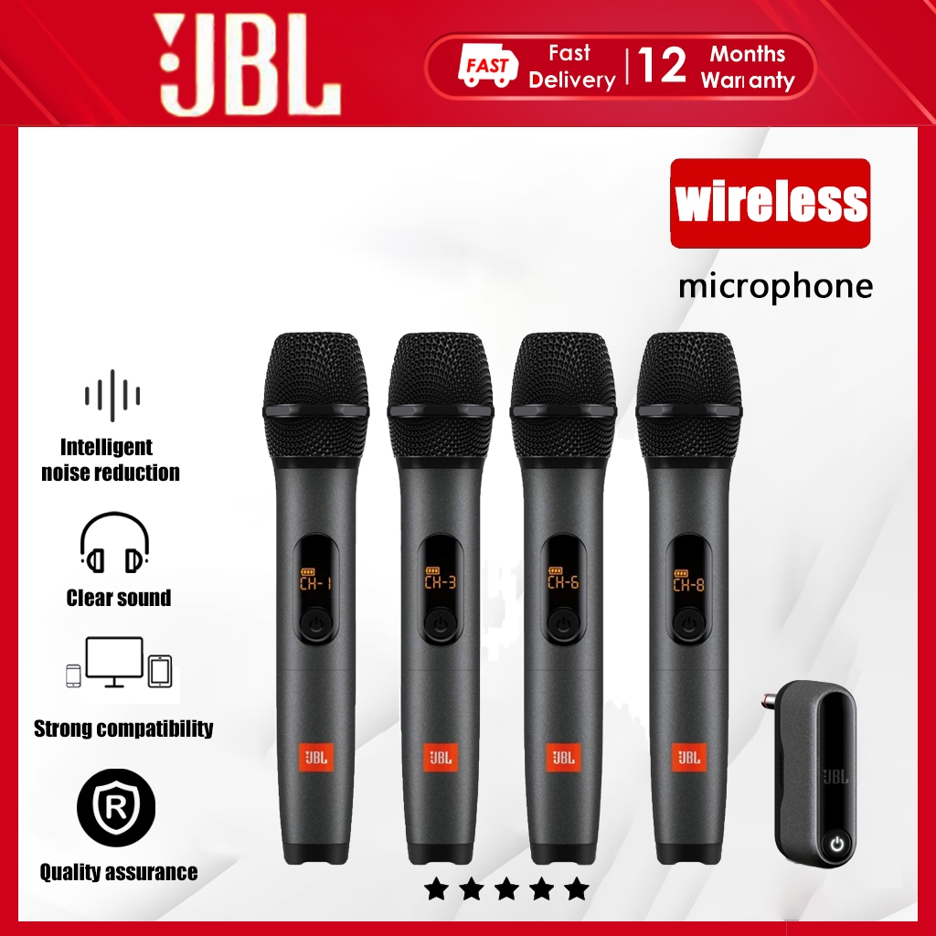 JBL wireless microphones with 4 handheld microphones, suitable for ...