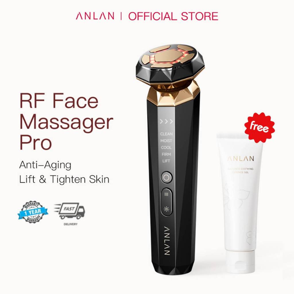 ANLAN Multifunctional EMS Skin Care Beauty Device Multi-polar RF Face Massager Hot Cold Compress ...