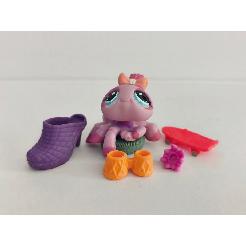 LPS Figure Purple Spider #991 W/5pcs Accessories Littlest Pet Shop toy ...