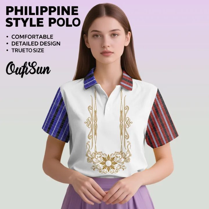 Modern Asean Attire For Women Stylish Ethnic Style Polo Shirts Short ...