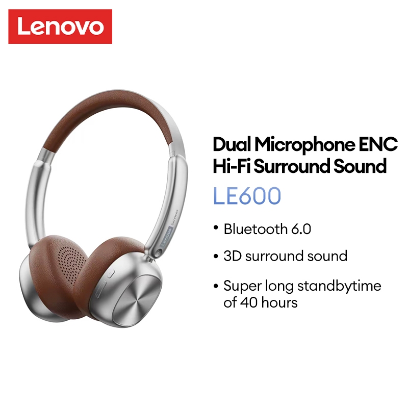Lenovo LE600 Wireless Headphone Bluetooth Headphone HIFI Stereo Large ...
