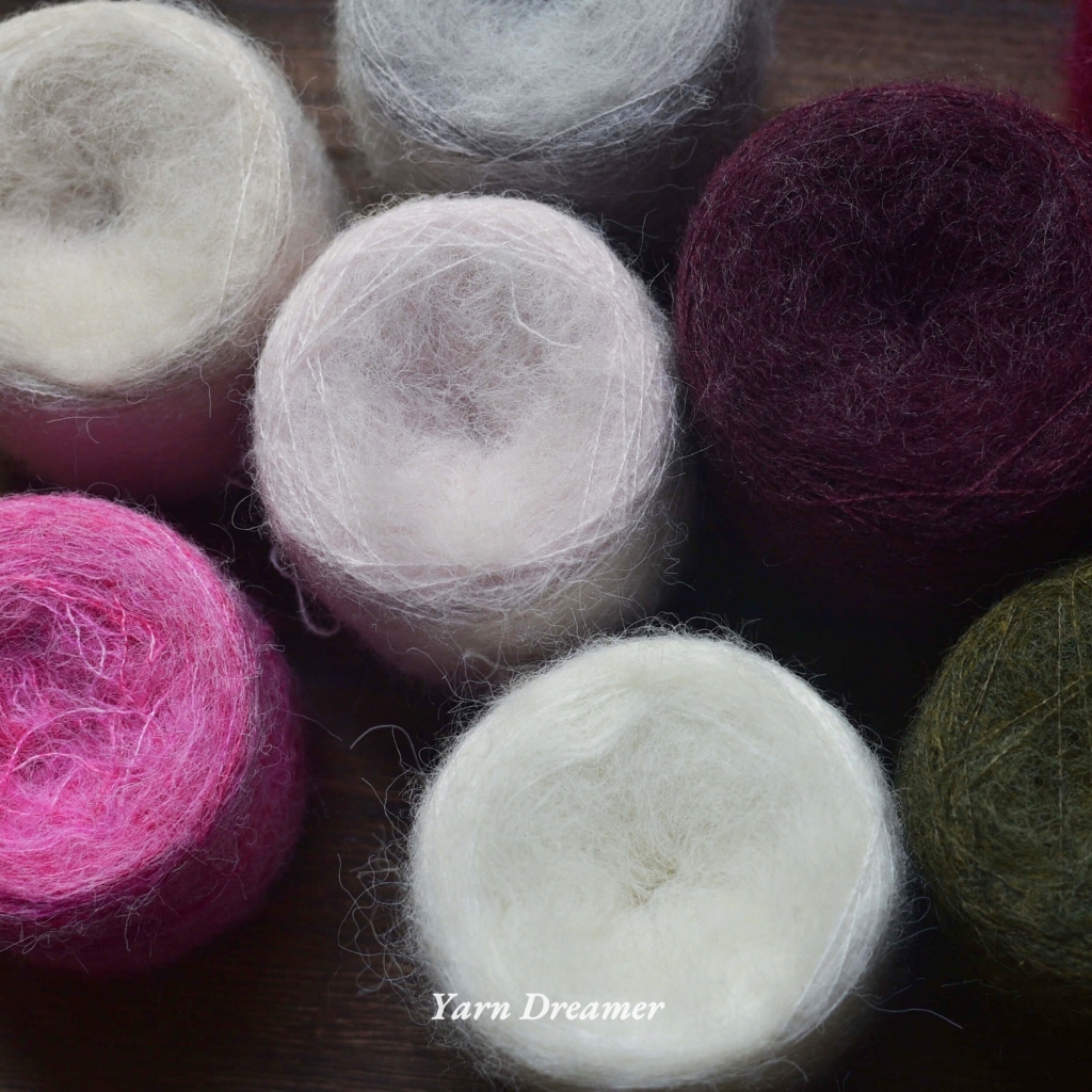 Mohair Yarn for Crochet Bundle Fluffy Yarn Crochet Yarn Fuzzy Thin Yarn ...