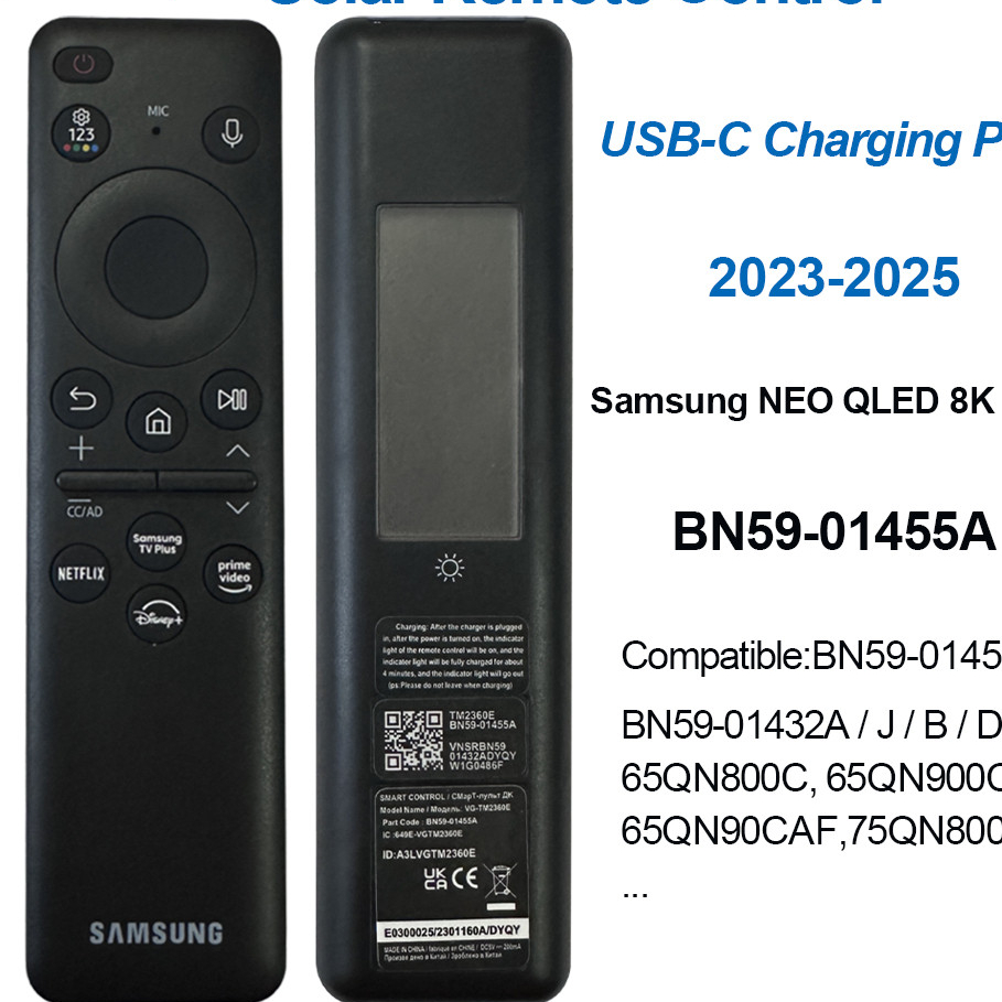 For new New Samsung Solar Remote Control Samsung LED Smart Android TV ...