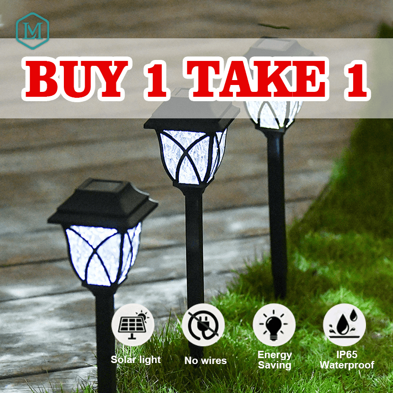 2pcs LED Solar Light Waterproof Outdoor Lawn Lamps Pathway Landscape ...
