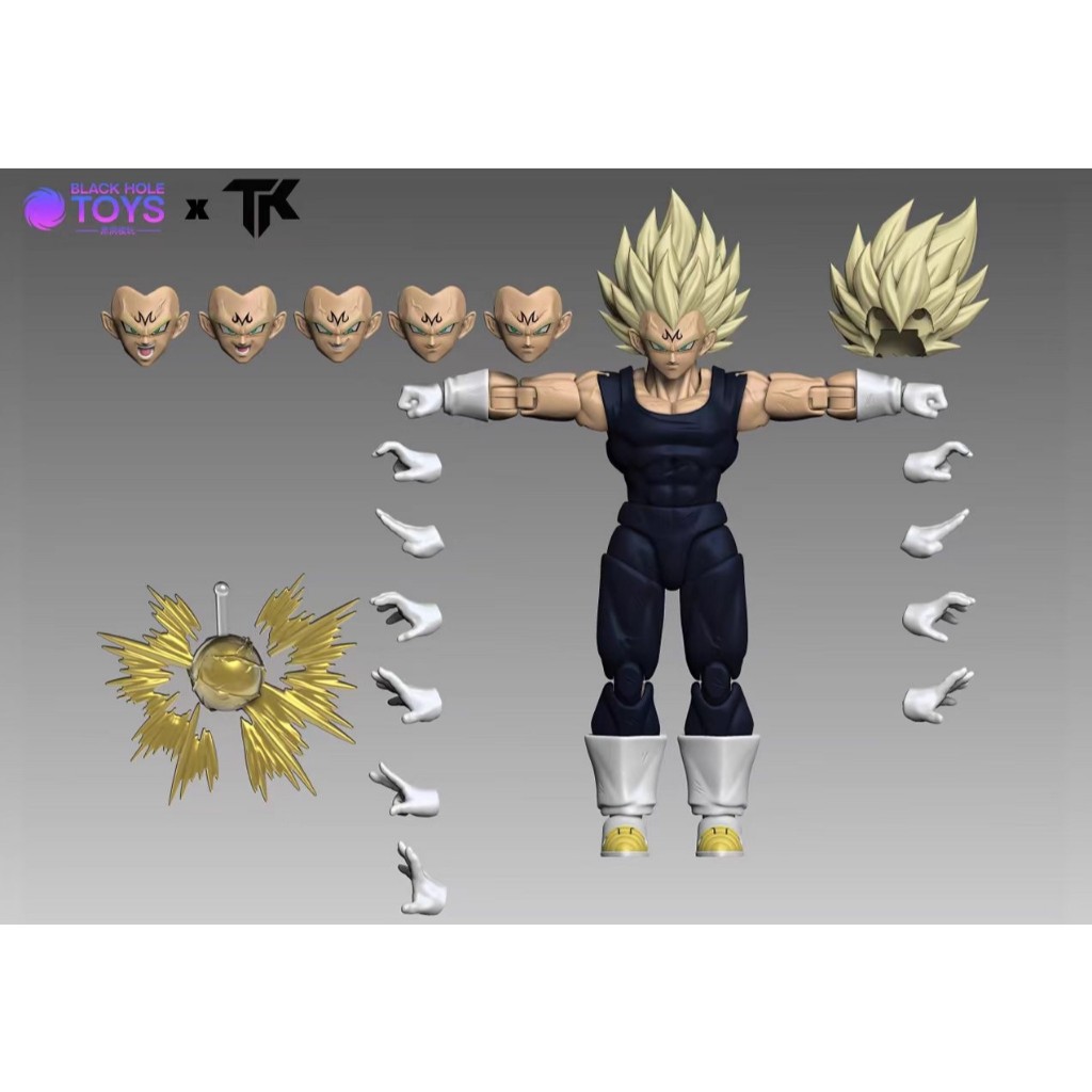 "Black Hole TK Collaboration Black Normal Vegeta 3.0 Majin Vegeta SHF ...