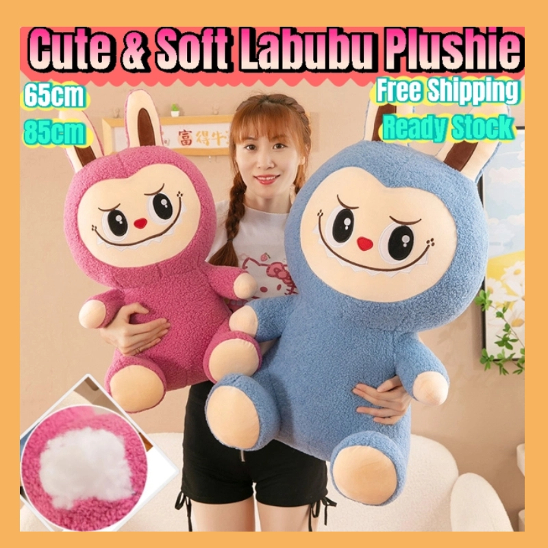 (Ready Stock) 65cm/85cm Labubu plushie Bubble Mart Labubu Plush Toy big ...