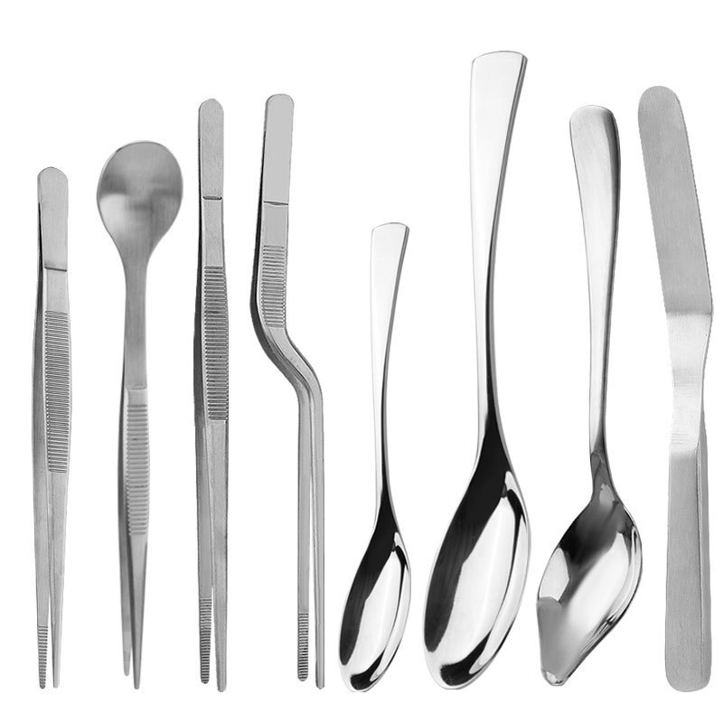 Chef Plating Kit TWEEZERS Tongs Serving Spoon Stainless Steel Spatula ...