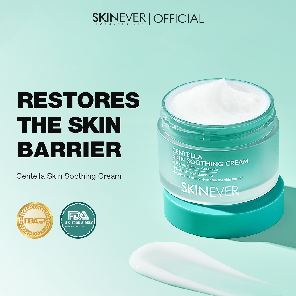 SKINEVER Centella Soothing Cream Repair Strength Sensitive Skin Barrier ...