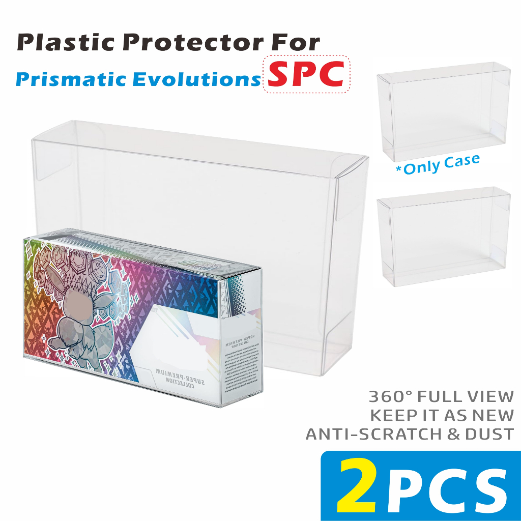 2PCS Plastic Protector Case For SPC; Prismatic Evolutions Super Premium ...