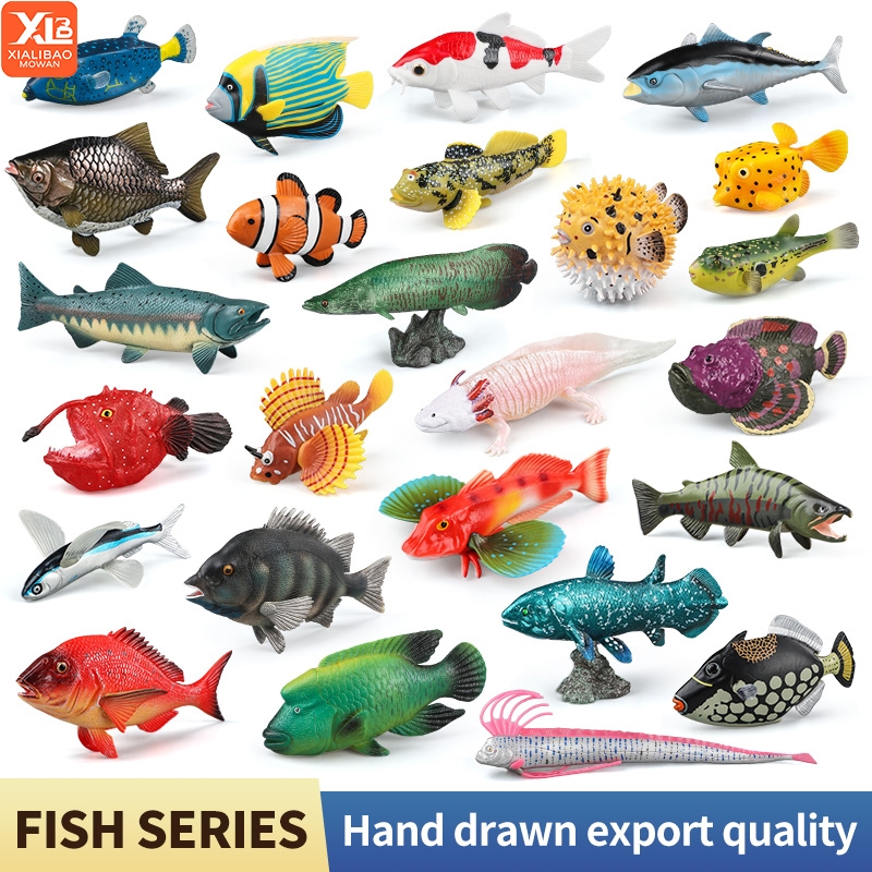 Sea Life Animals Model Action Figures Ocean Fish Tuna Sailfish Bass ...