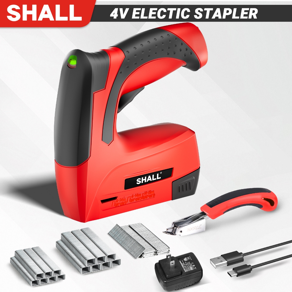 SHALL Electric Stapler heavy duty 2 in 1 Cordless Upholstery Stapler ...