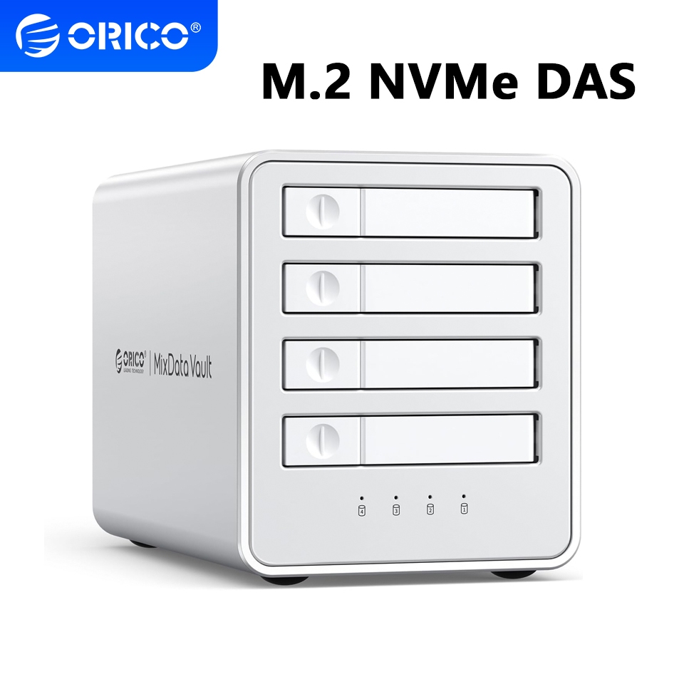 100% Original ORICO 4 Bay M.2 NVME SSD Enclosure DAS External Hard ...