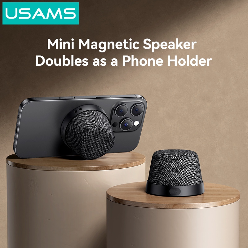USAMS Bluetooth Magnetic Speaker Portable True Wireless Speaker ...