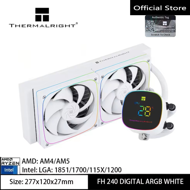 Thermalright Frozen Horizon 240 DIGITAL CPU Water Cooler Radiator ...