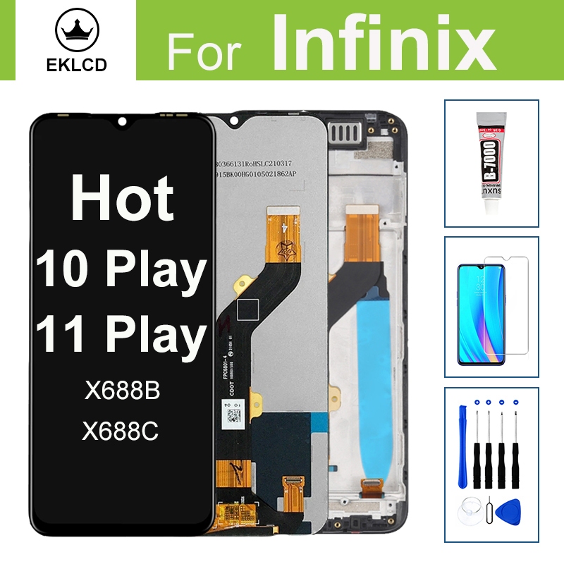 LCD Display For Infinix Hot 10 11 Hot11 Play X688 X688C X688B Touch ...