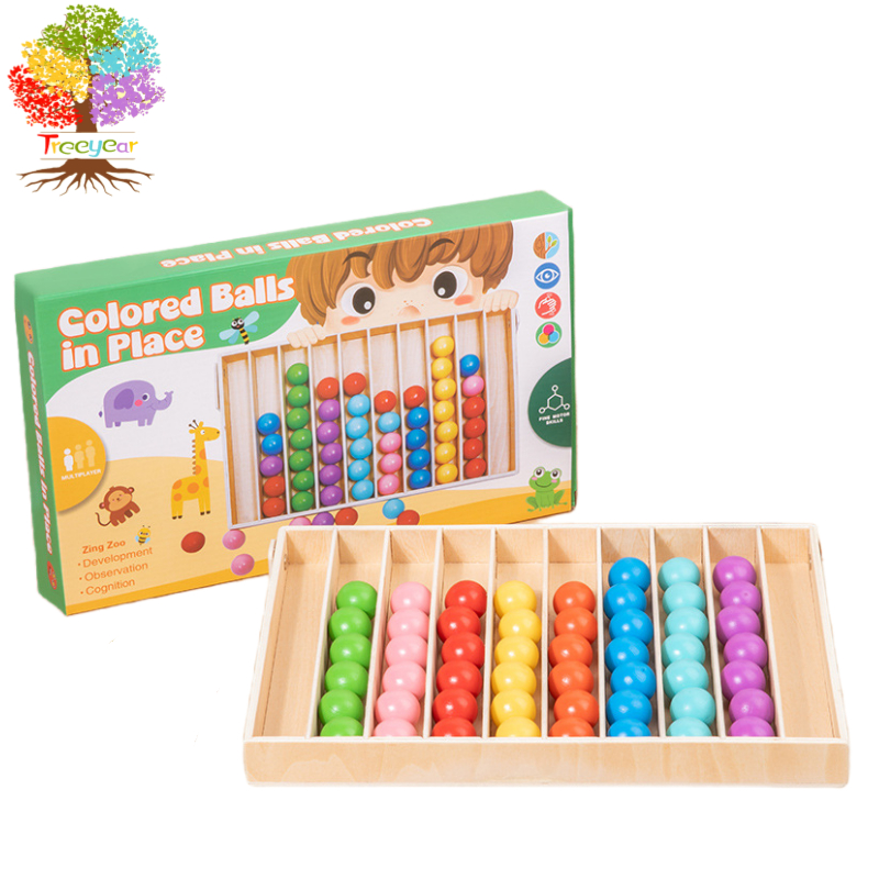Early Learning Educational Color Sorting Matching Balls for Fine Motor ...