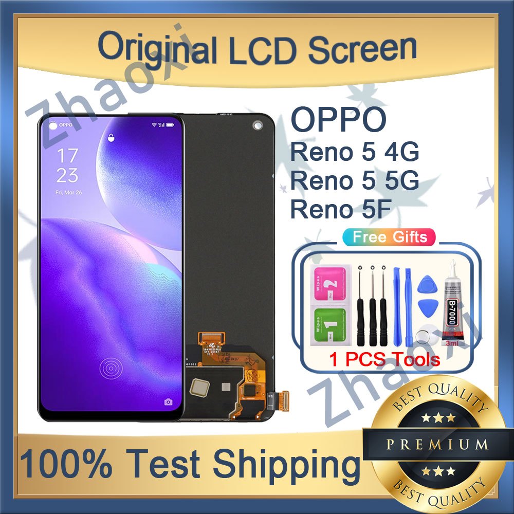 Original AMOLED OPPO Reno 5 4G Reno 5 5G Reno 5F 4G LCD Screen ...