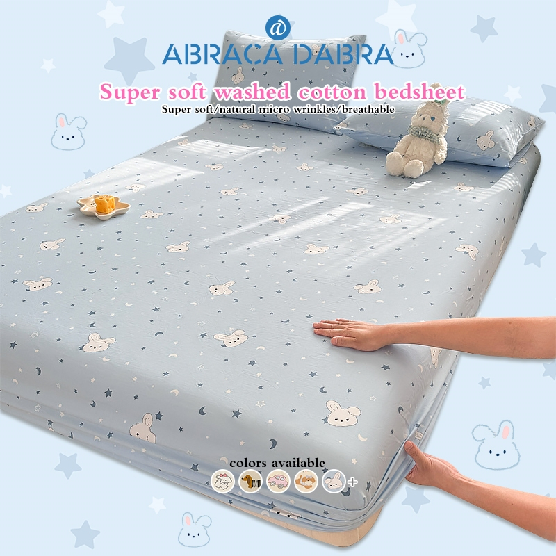 Abraca Dabra Floral Patterns Skin-Friendly Fitted Bedsheet - Queen/King ...