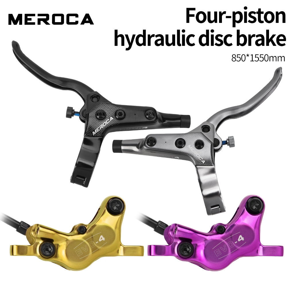 MEROCA EVO4-Piston Hydraulic Disc Brake for Mountain Bike - Removable ...