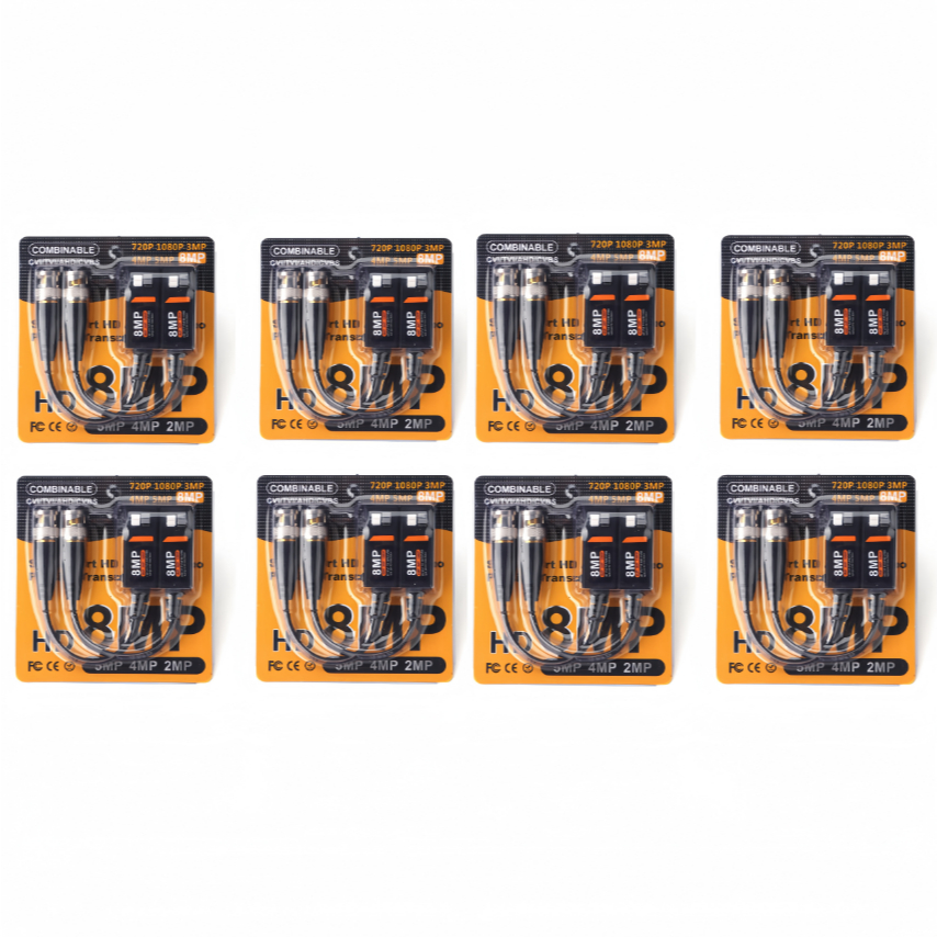 8 pairs HD-TVI/AHD/CVI video balun 5MP/8MP CCTV camera video balun ...