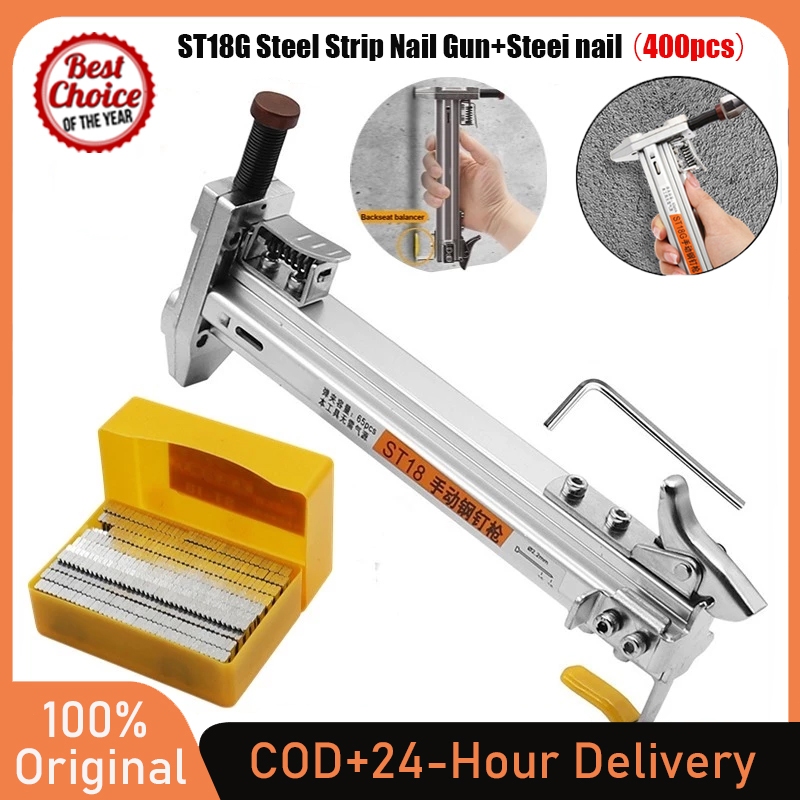 IN STOCK Full Automatic Cement Nail Gun Slot Nail Tool Straight Nail ...