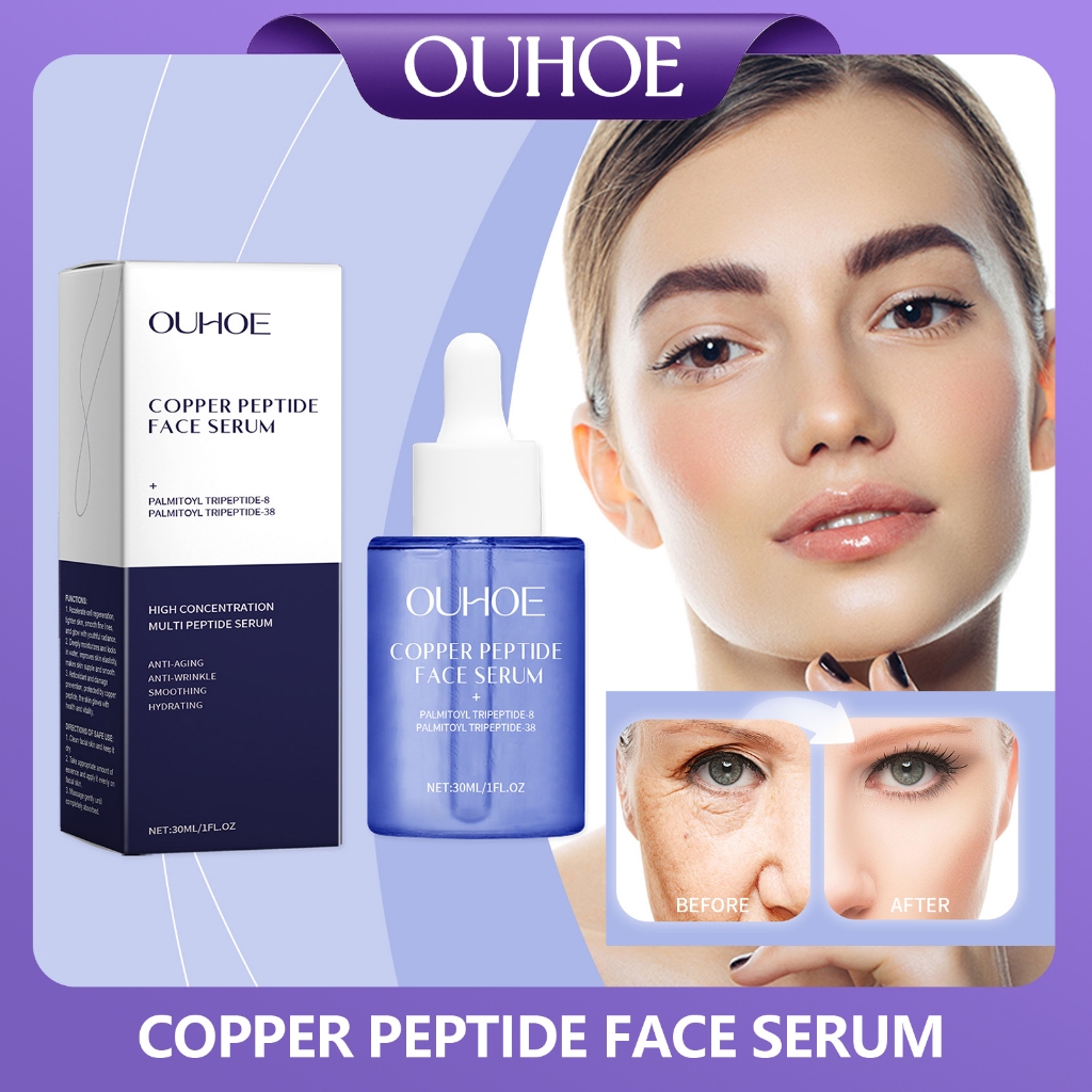 OUHOE Copper Peptide Facial Essence Hydrating Moisturizing Nourishing ...