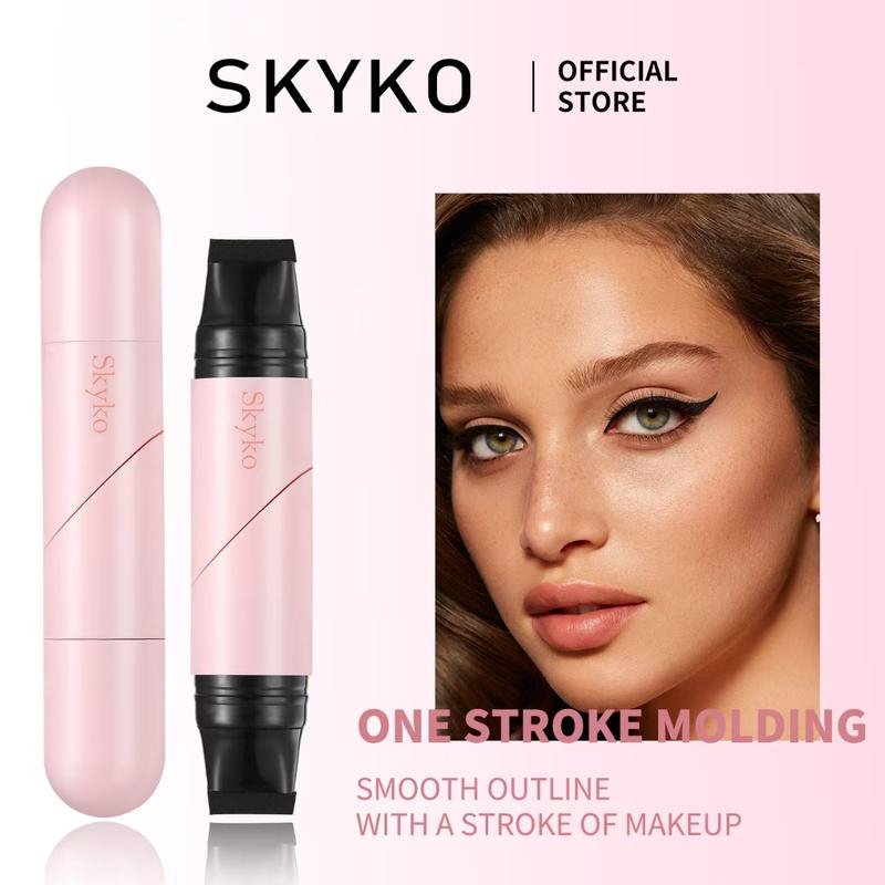 SKYKO 2 IN 1 Eyeliner Stamp Pen Waterproof Longlasting 2 Colors ...