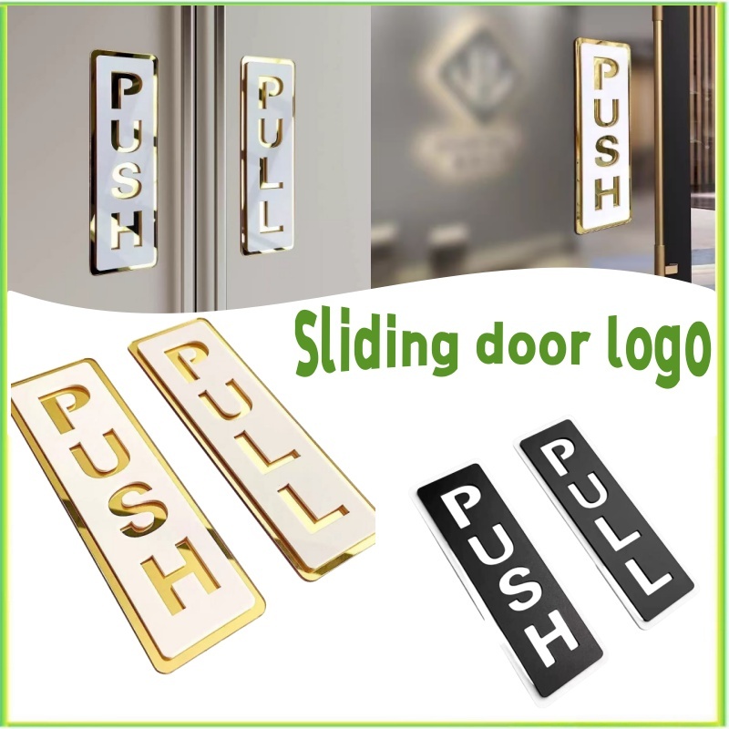 2pcs Acrylic Push Pull Door Signs/ 3D Push Pull Door Sign/Mirror ...