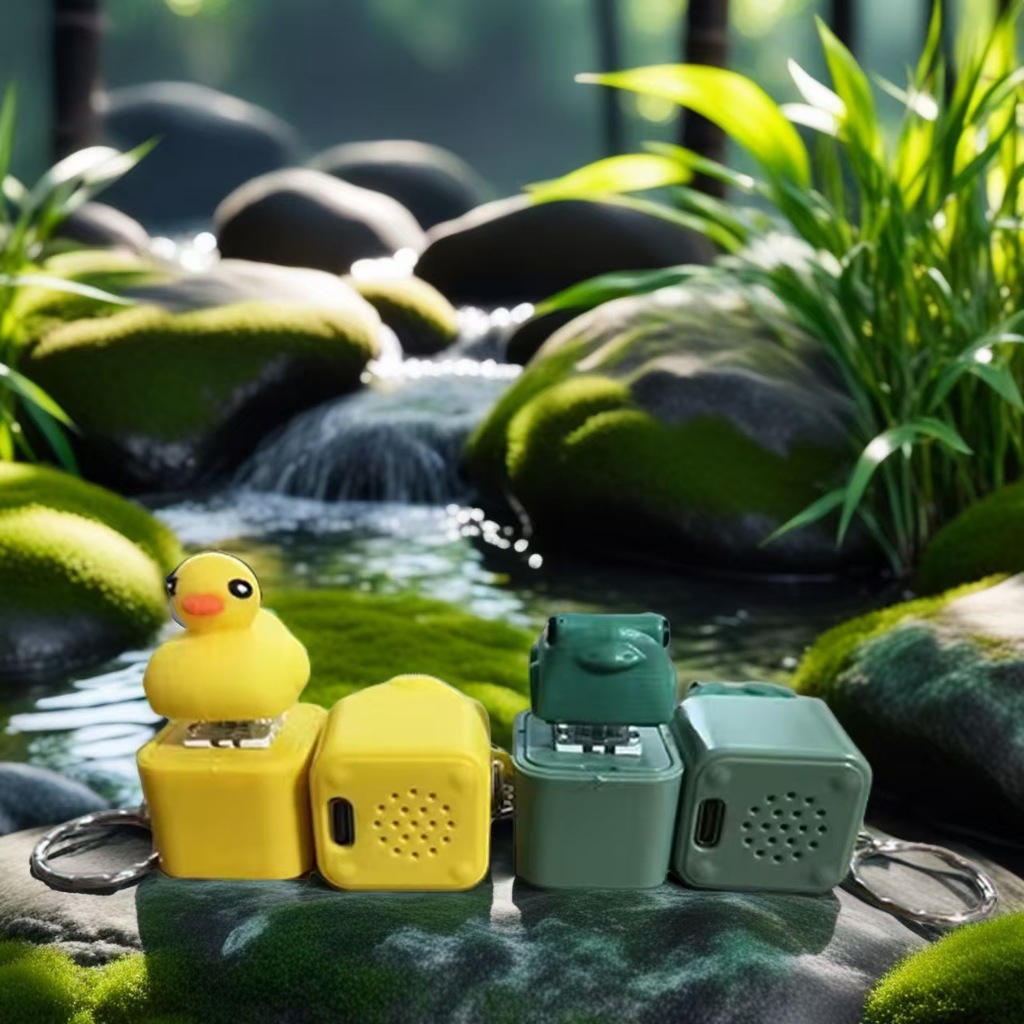 Croaking Frog Keychain, Rechargeable Stress-Relieving Clicky Keyboard ...
