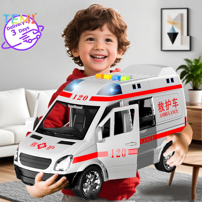 ⭐Shipping from Philippines⭐TEMI ambulance Police Car 120 metal alloy ...