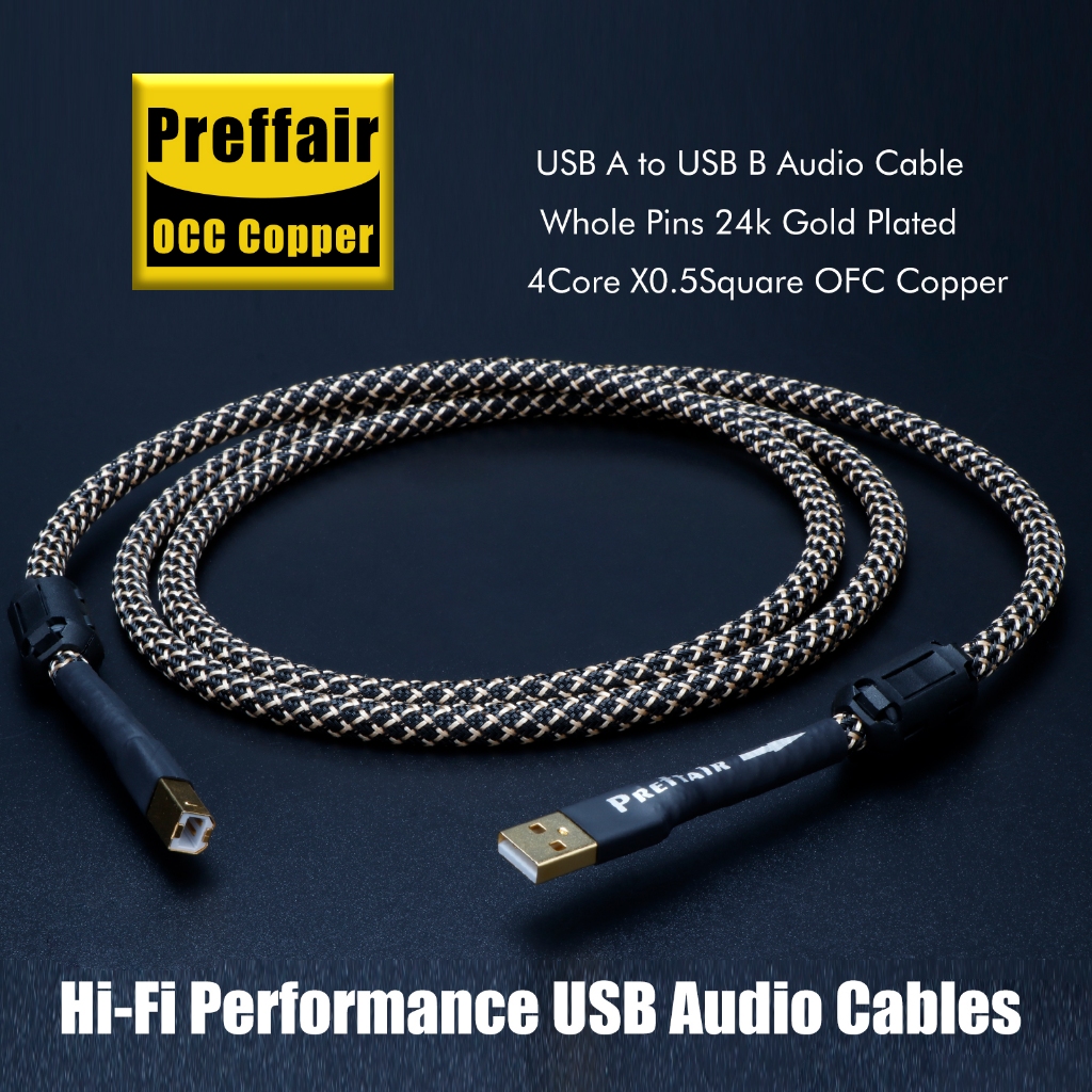Preffiar x1 Hifi USB Cable High Quality Type A to Type B Hifi Data ...