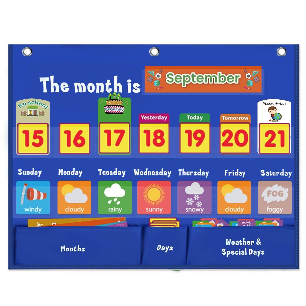 Weekly Calendar and Weather Pocket Chart for Classroom – Educational ...