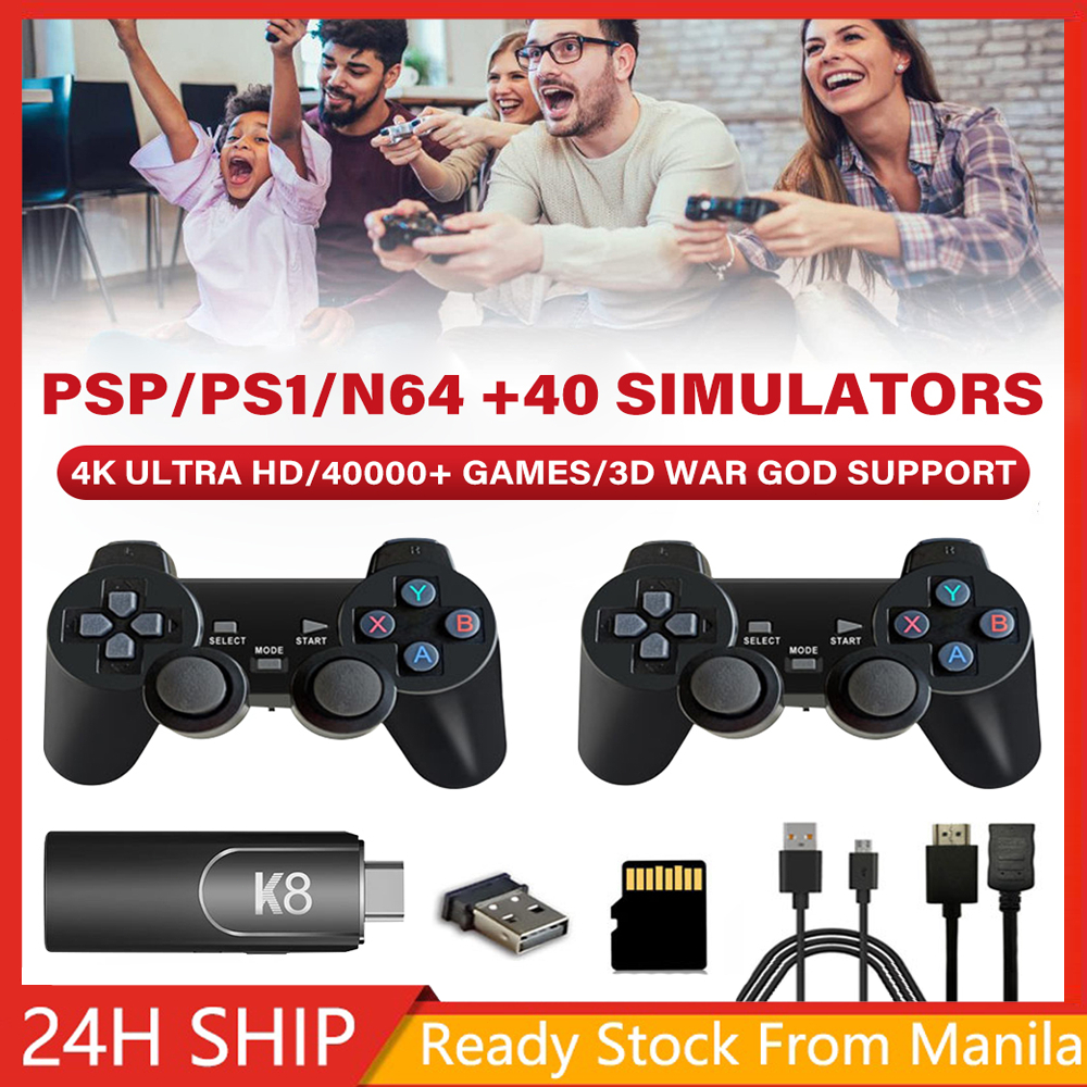 【Buy One Get One Free】K8 4K HD Game Stick 64G 40000+ Classic 3D Games ...