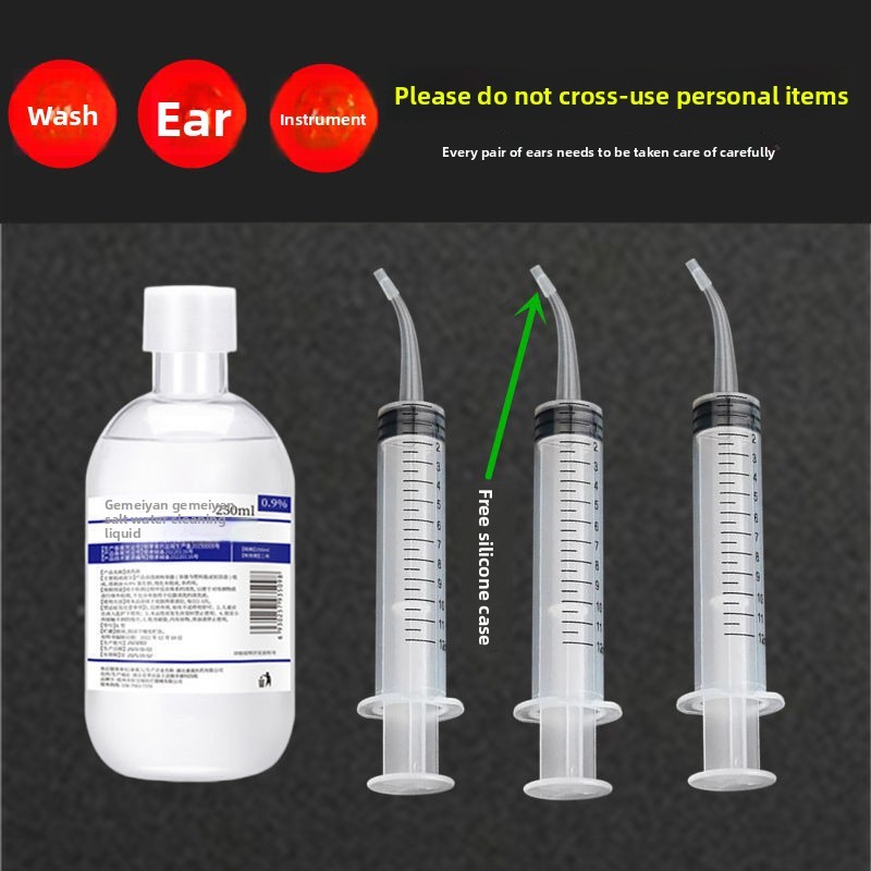 Ear Cleaning Tool Ear Washer Ear Canal Water Injection Syringe Silicone ...