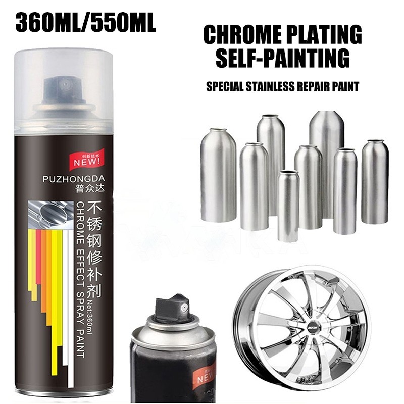 Chrome Spray Paint Stainless Steel Metal Silver Spraying Agent Car ...