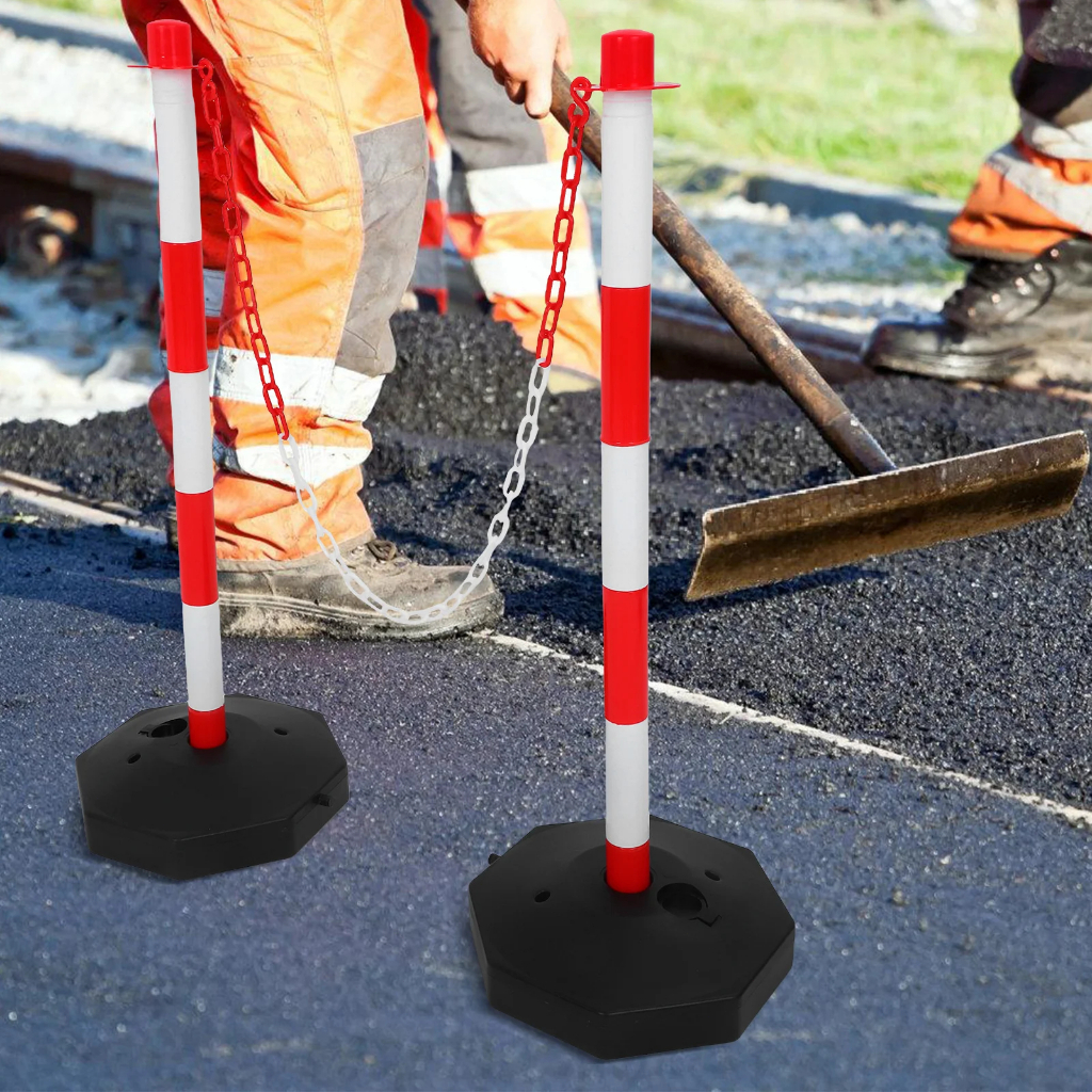 80/105CM Road Bollard Posts Plastic Traffic Delineator With Base Stable ...