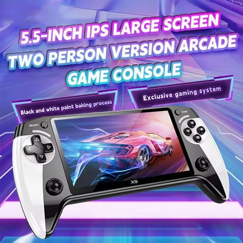 X9 Handheld Retro Game Player 5.5 Inch Screen Video Game Player ...
