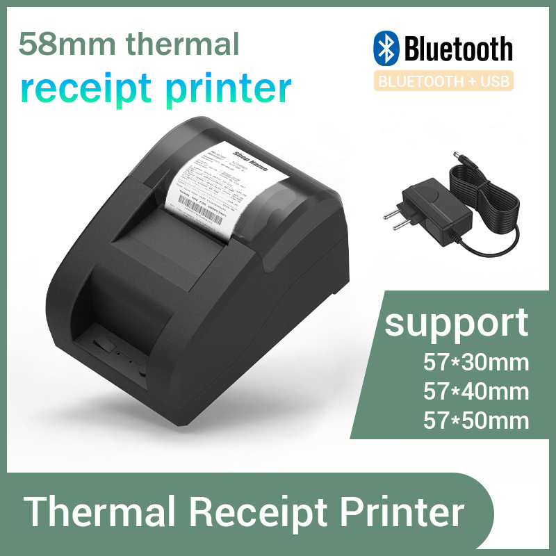 58MM POS Printer Bluetooth +USB Thermal Receipt printers for ...