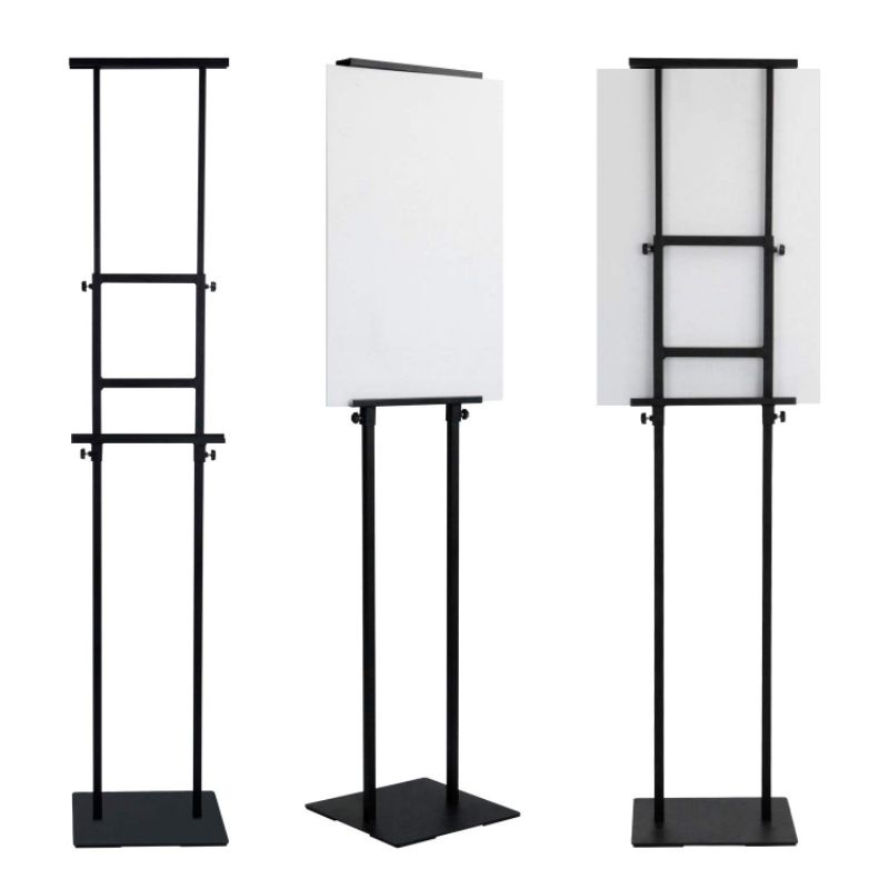 Board Display Rack Double Sided Adjustable Height Indoor Floor Standing ...