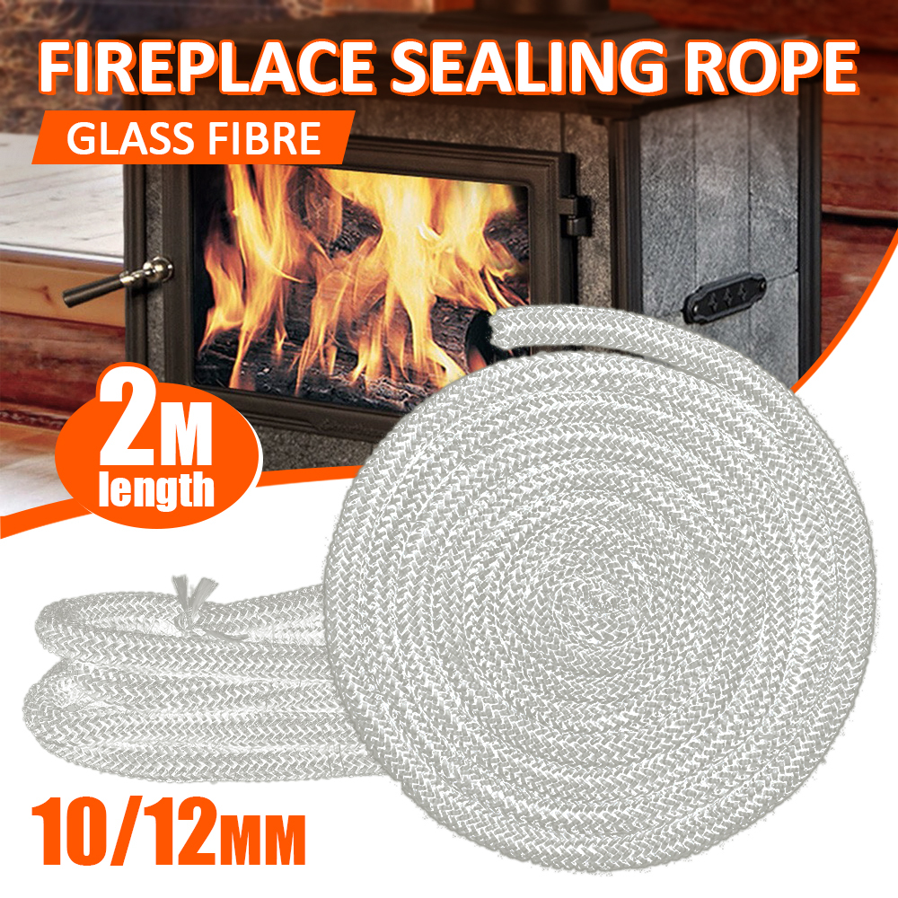10/12mm 2m Long Fireplace Sealing Rope Stove Cord Fire Flame Retardant ...