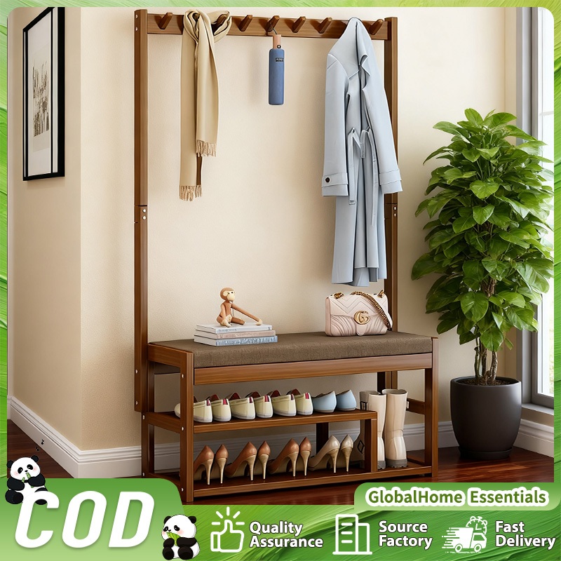Shoe Rack Stool Storage Modern Storage Stool Seatable Wood Shoe Bench ...