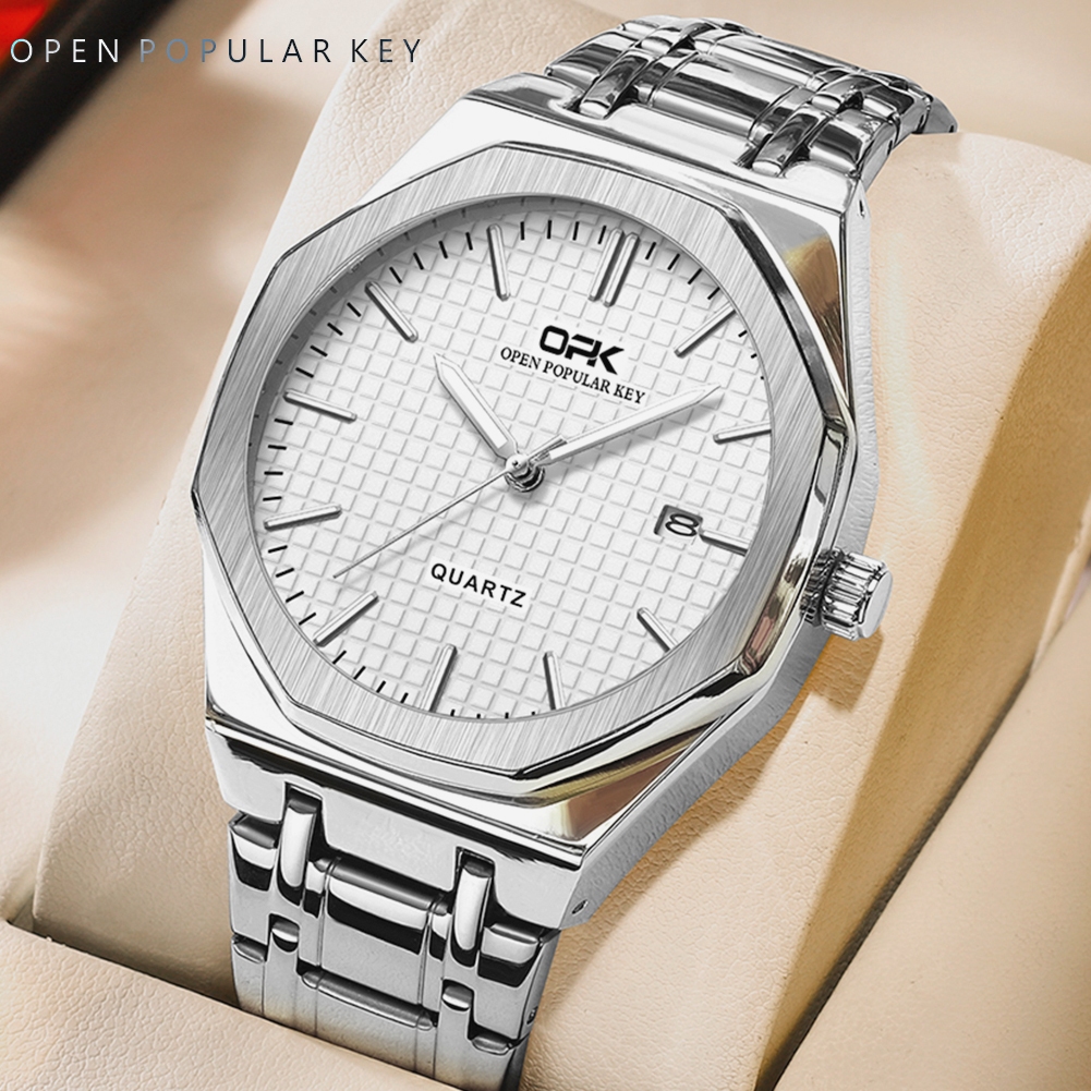 OPK Watch For Men Waterproof Original Quartz Stainless Steel Luminous ...