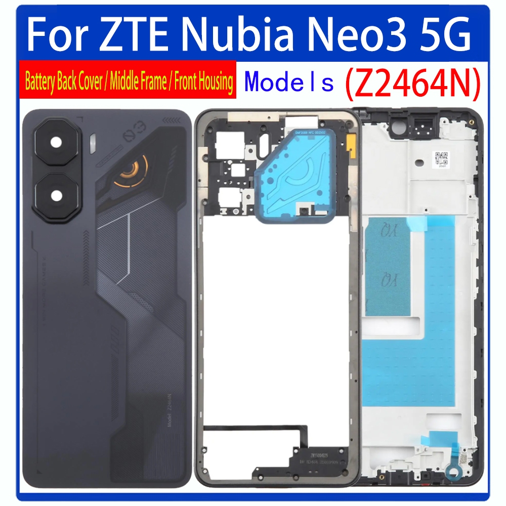 For ZTE nubia Neo 3 5G Z2464N Plastic Battery Cover / Middle Frame ...
