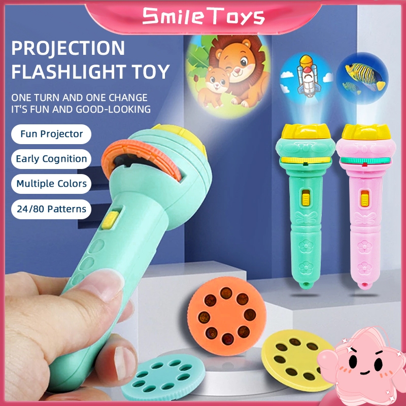 SmileToys Children's Flashlight Projector Toy Baby Sleeping Story Torch ...