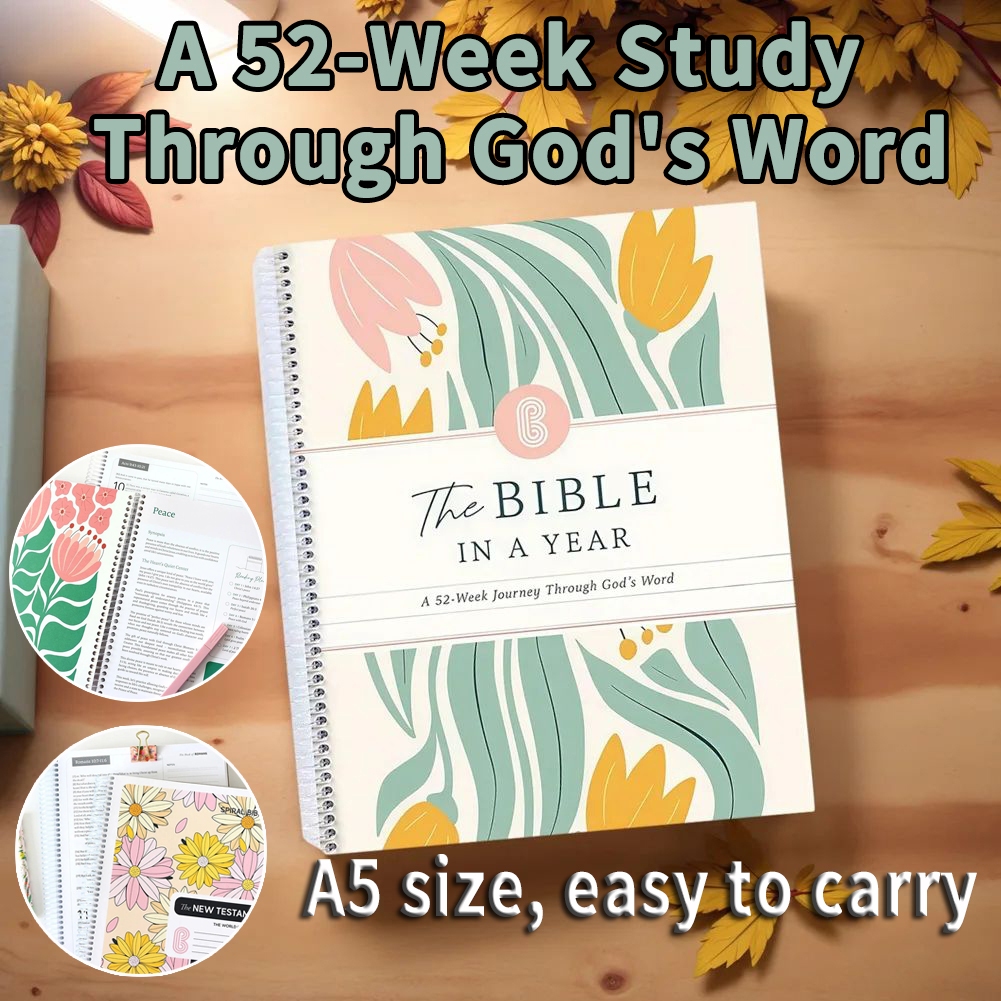 The Bible In A Year: A 52-Week Study Through Gods Word - Spiral Bible ...